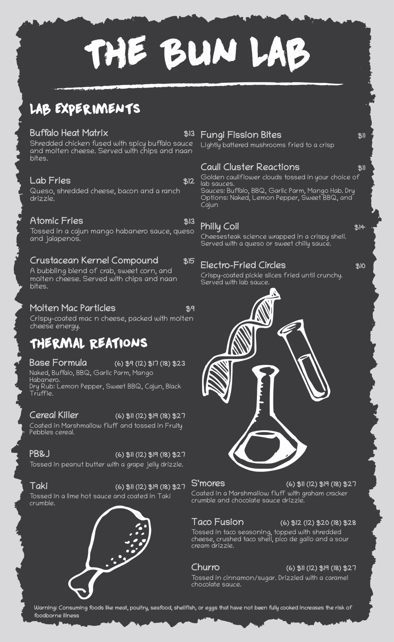 Starters - Wings - The Bun Lab | Panama City Beach Burgers & Appetizers